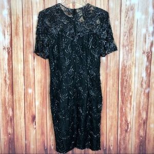 Robert Anthony | Dresses | Vintage Robert Anthony Black Beaded Dress 6 ...
